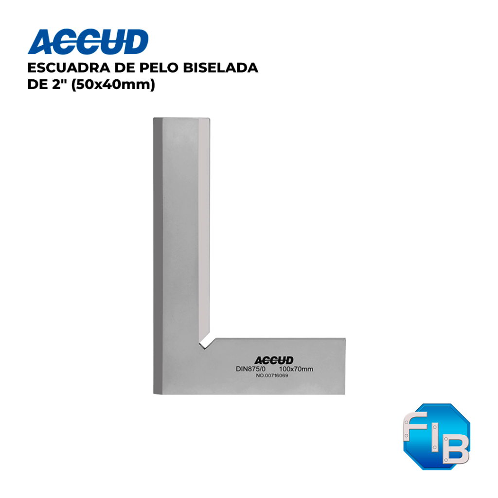 ESCUADRA DE PELO BISELADA DE 4" (100x70mm) - Ferretera Bendezu